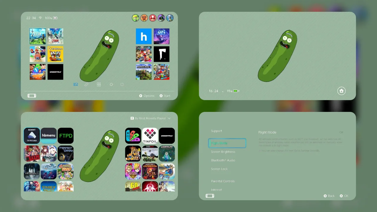 pickle rick | Switch Packs | Themezer