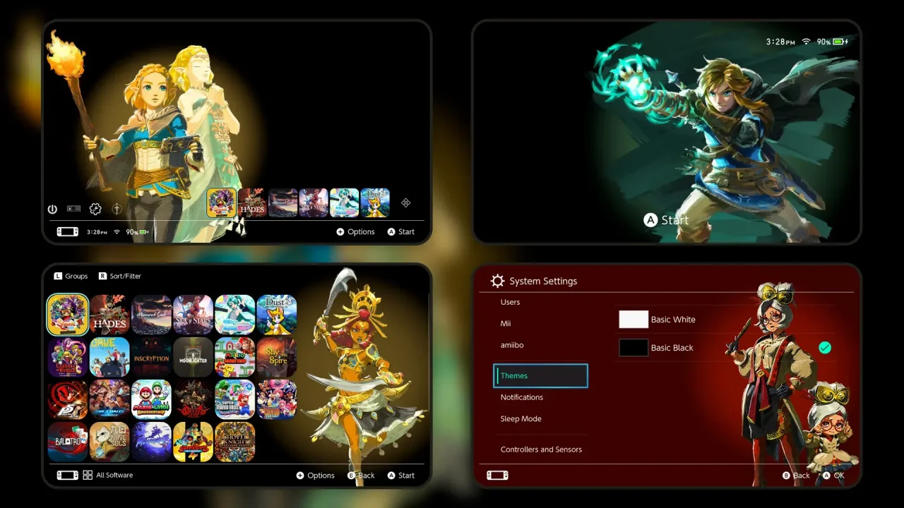 Zelda Tears Of The Kingdom OLED Theme | Switch Packs | Themezer