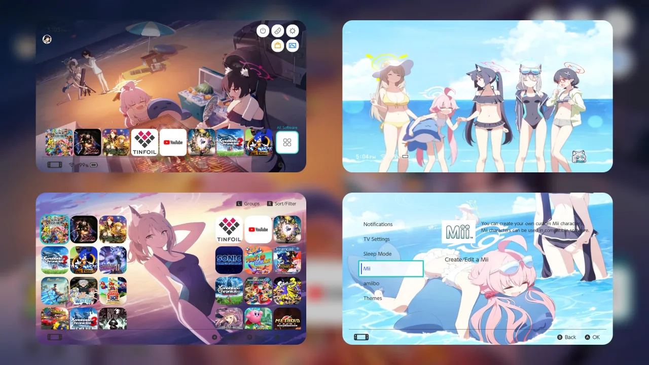 Blue Archive Summer Task Force | Switch Packs | Themezer