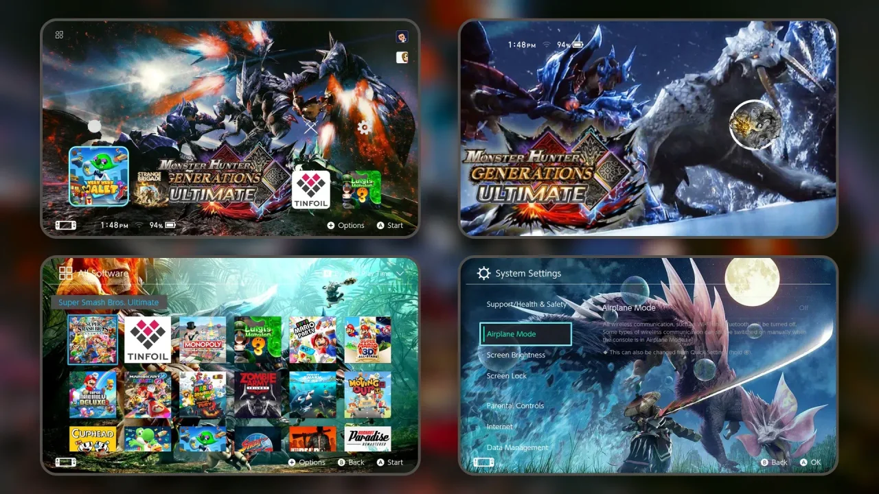 MONSTER HUNTER (GEN) ULTIMATE | Switch Packs | Themezer