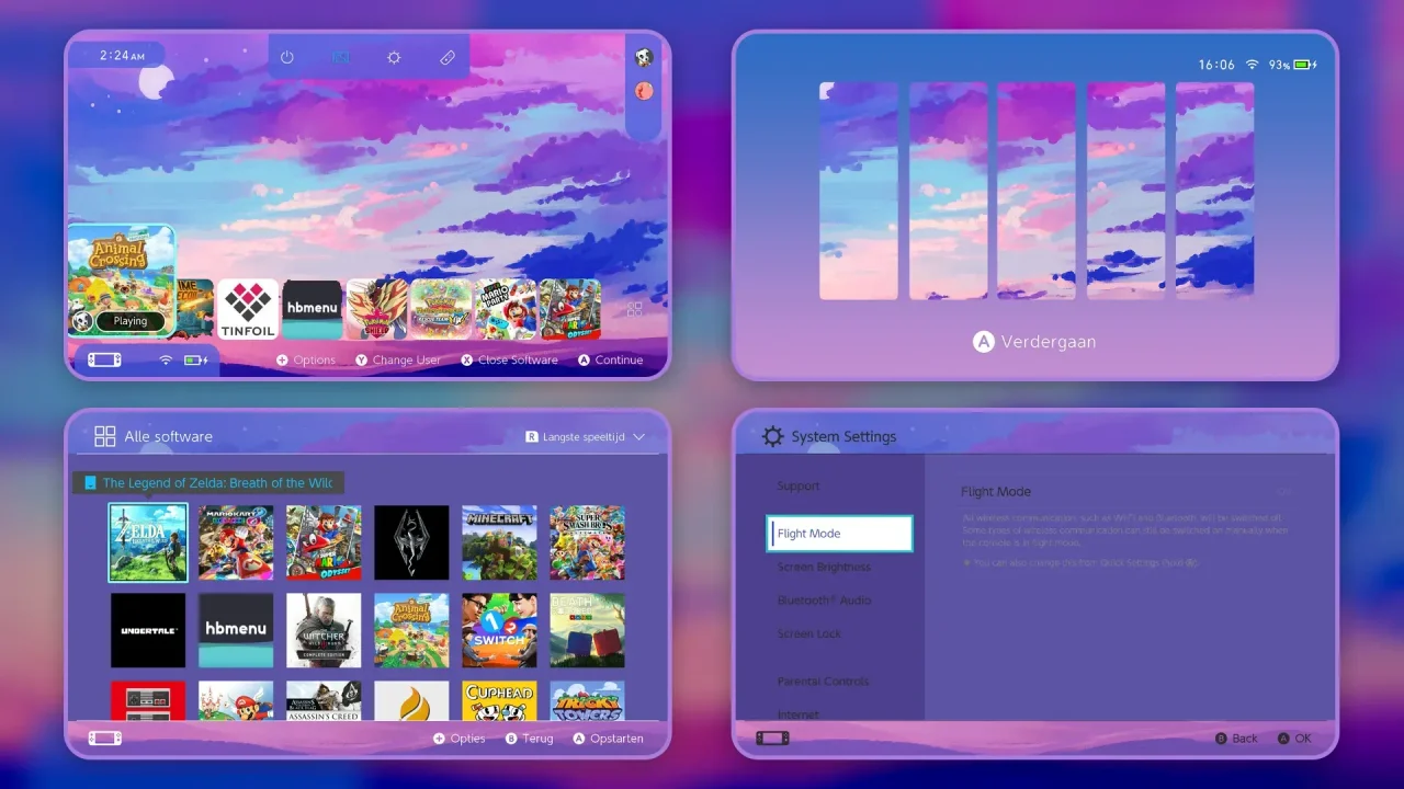 Purple Skies ANIMATED | Switch Theme Packs | Themezer