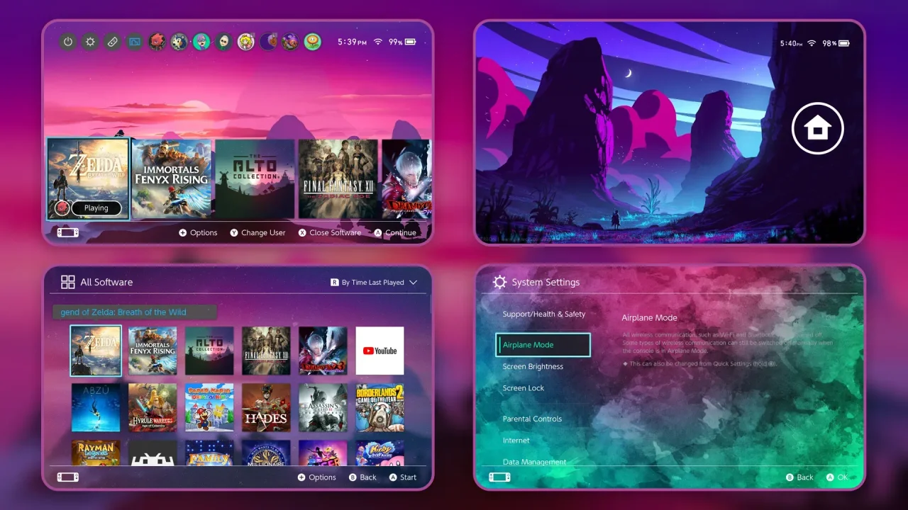 Neon Eden | Switch Theme Packs | Themezer