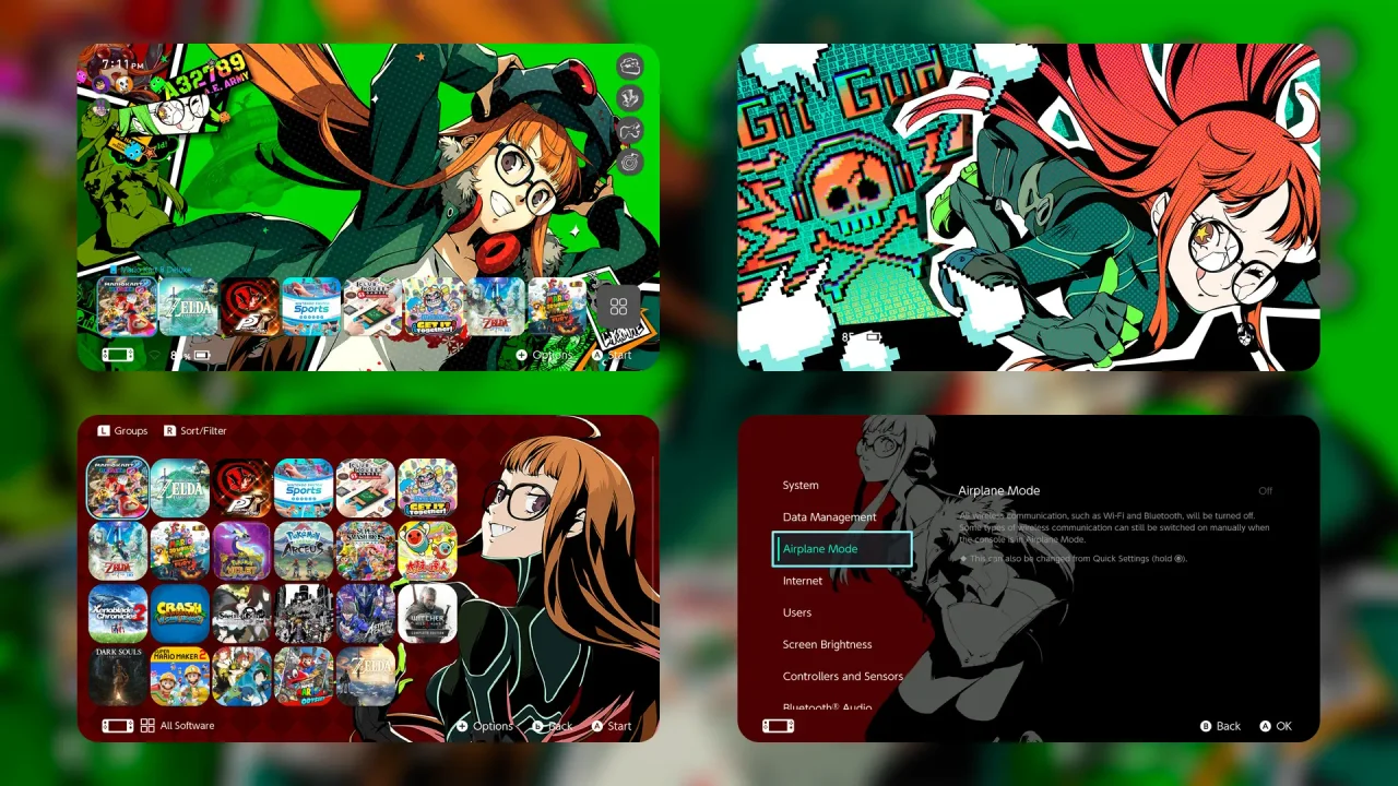 Persona 5 Royal: Futaba trophy reward theme Switch | Switch Packs | Themezer