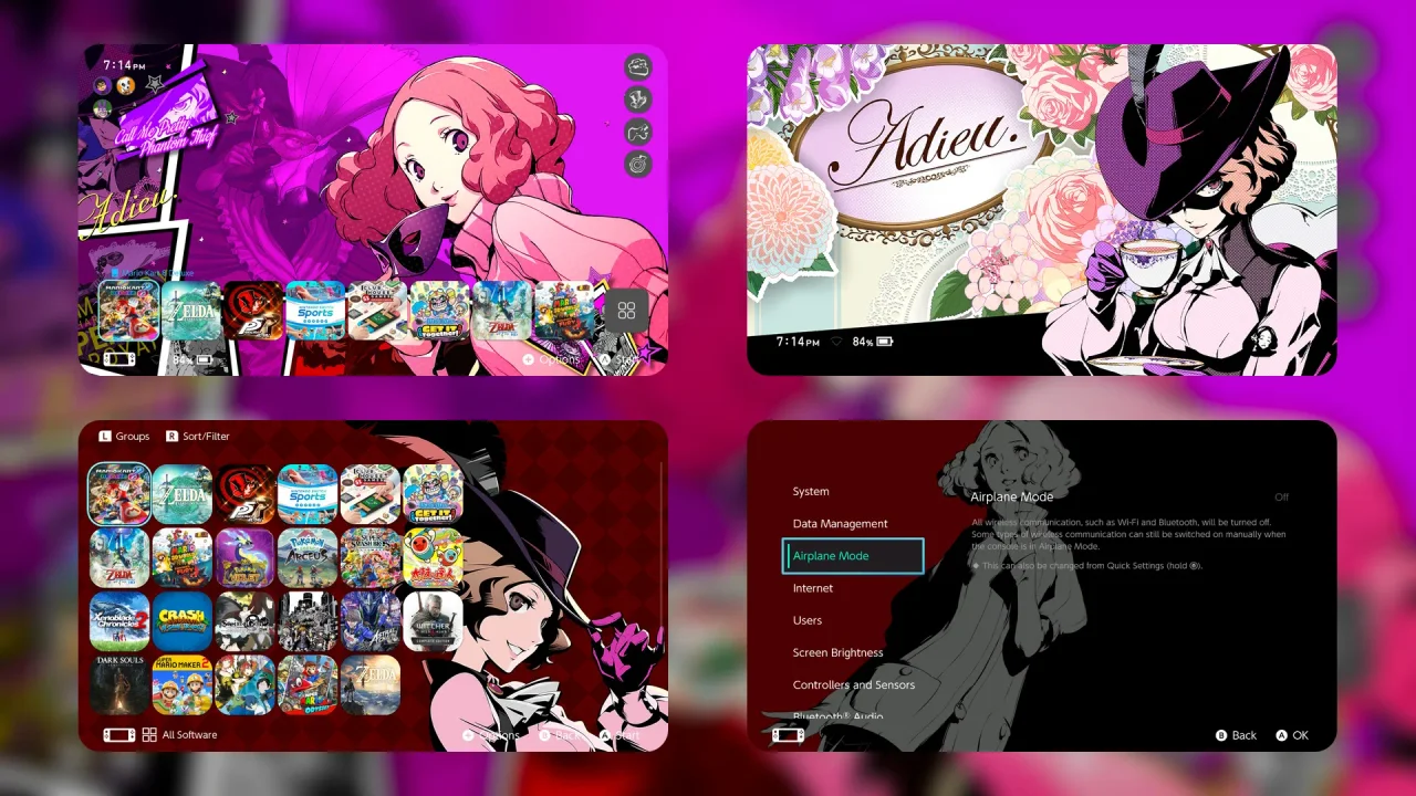 Persona 5 Royal: Haru trophy reward theme Switch | Switch Packs | Themezer