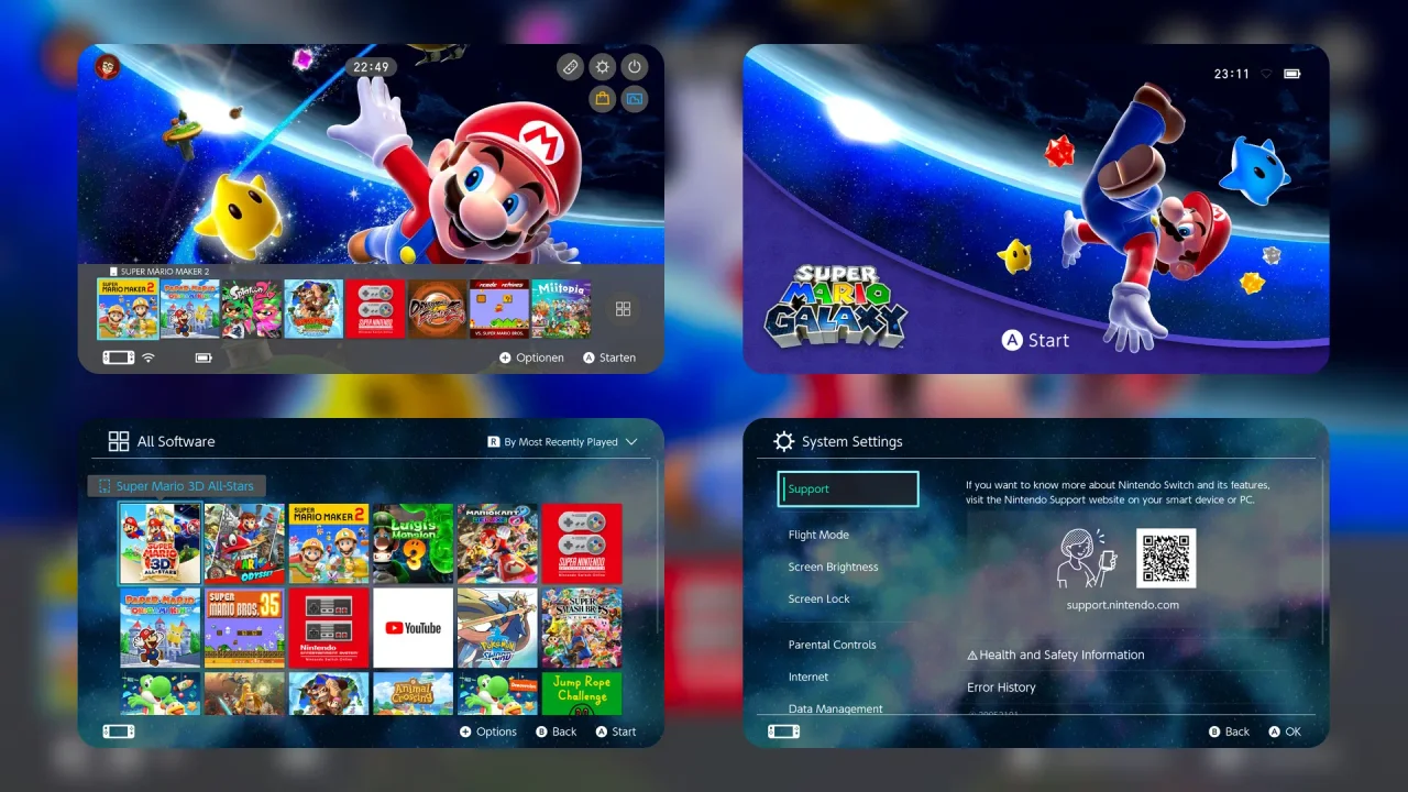 Super Mario Galaxy - Old 2021 Theme | Switch Packs | Themezer