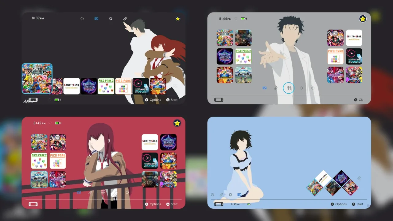 Steins;Gate -- Minimalist -- Full Pack | Switch Packs | Themezer