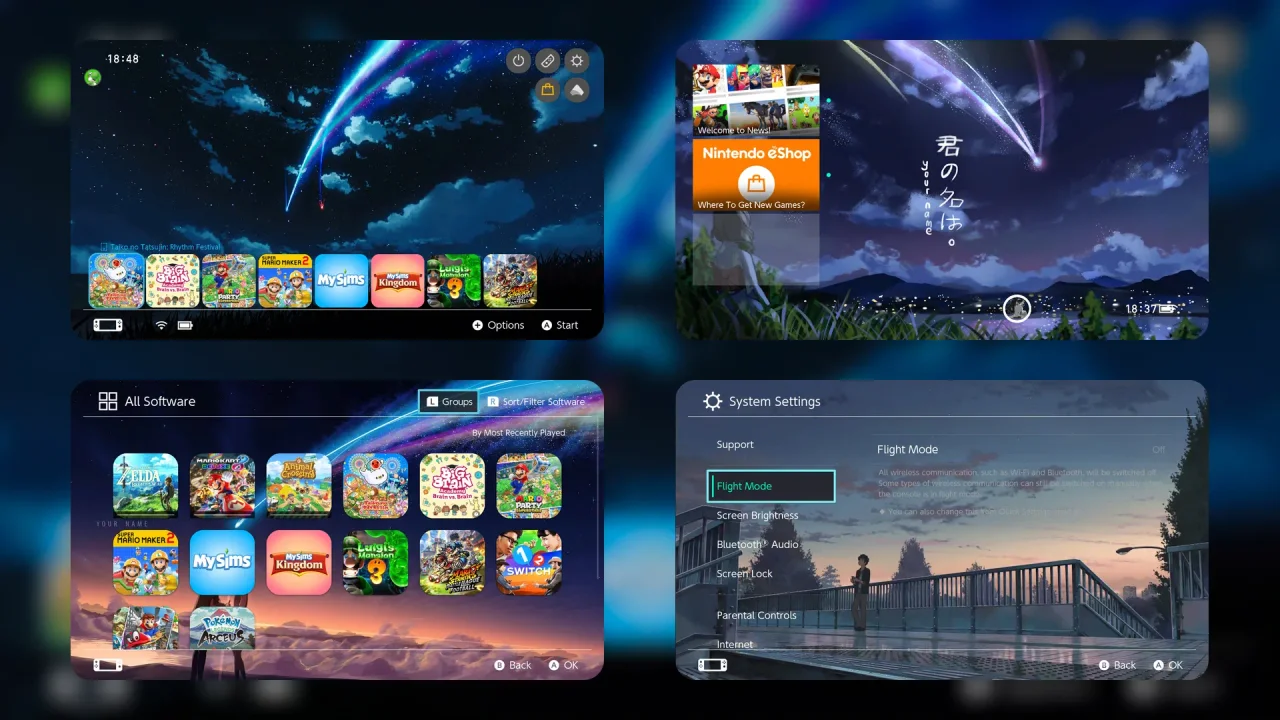 Kimi No Na Wa ( Your Name) Theme | Switch Packs | Themezer