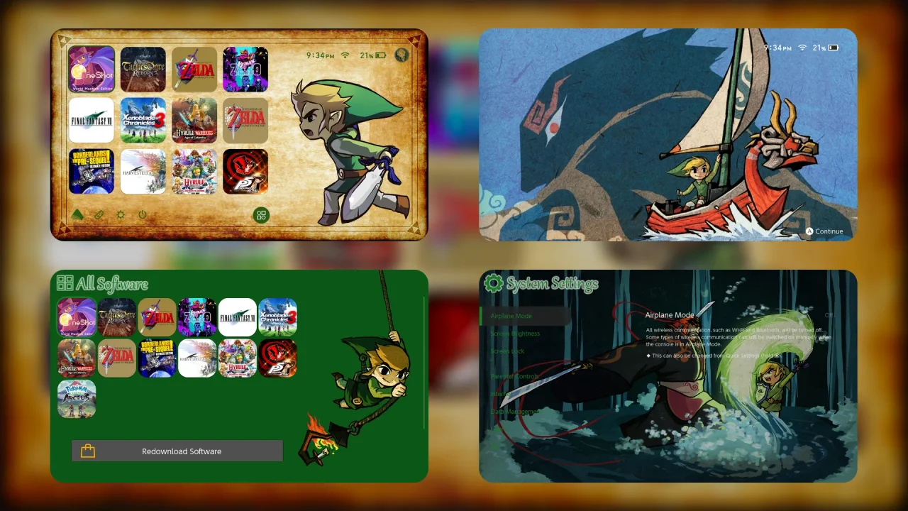 Legend of Zelda - Wind Waker | Switch Packs | Themezer