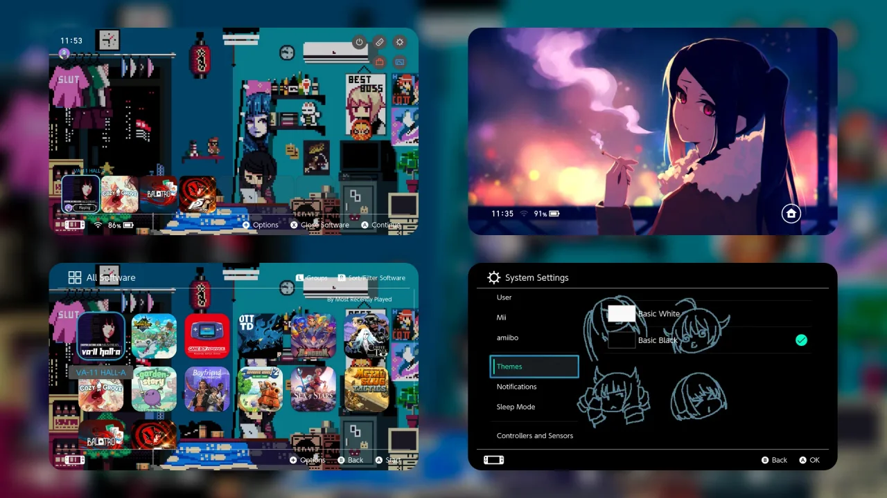 VA-11 HALL-A | Switch Packs | Themezer