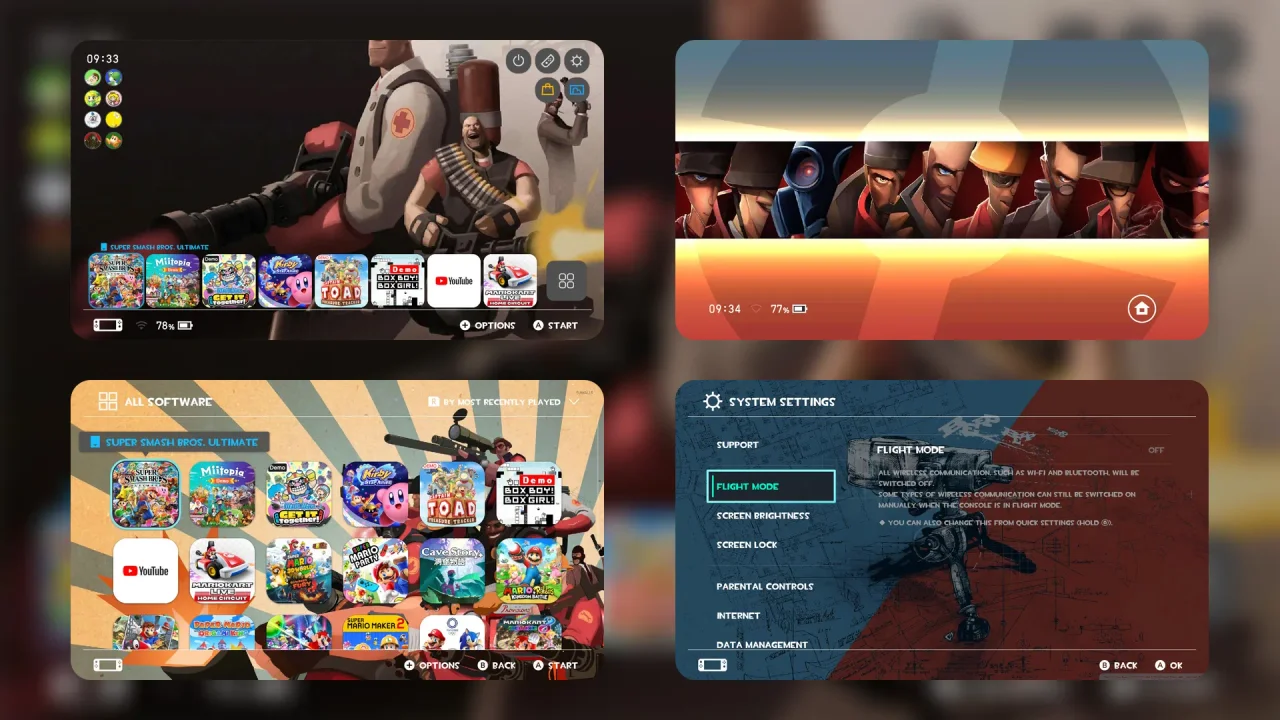 TF2 Theme Pack | Switch Packs | Themezer