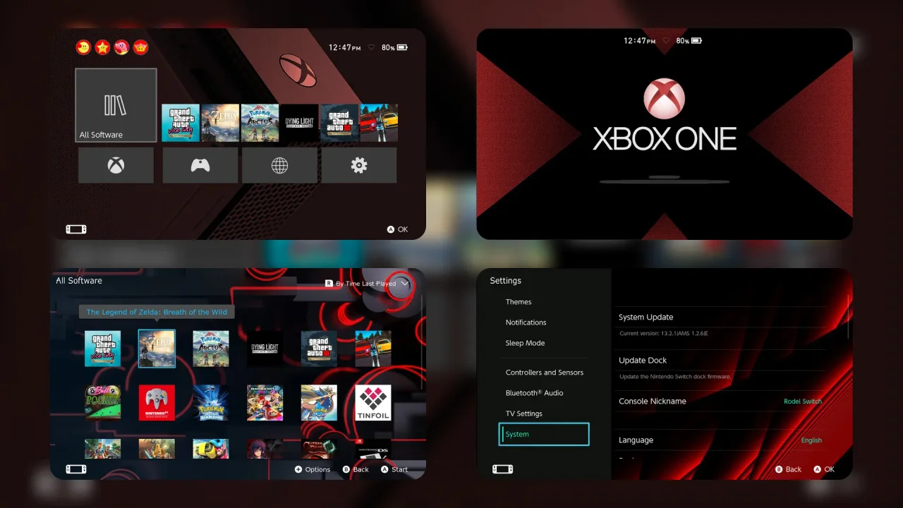 XBox One Red Theme | Switch Packs | Themezer