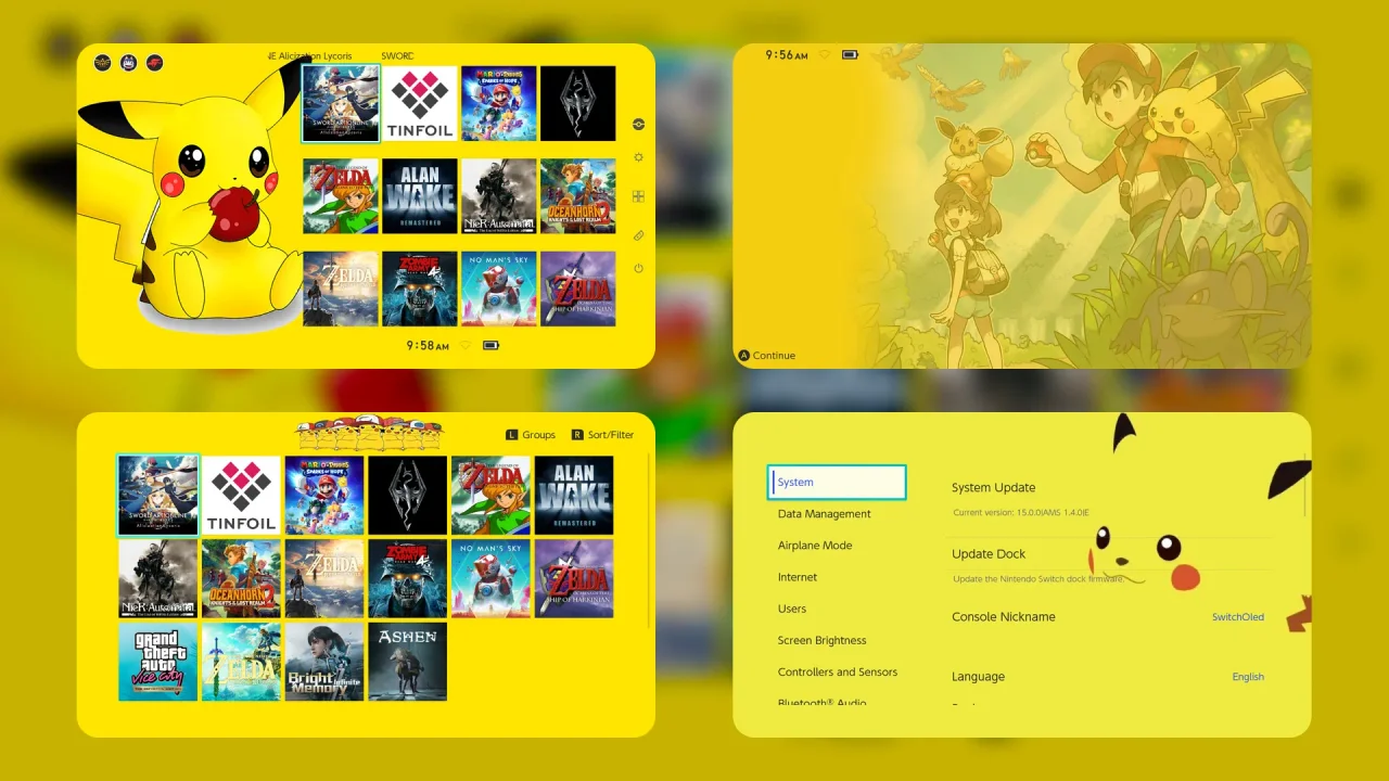 Pokemon Pikachu Theme | Switch Packs | Themezer