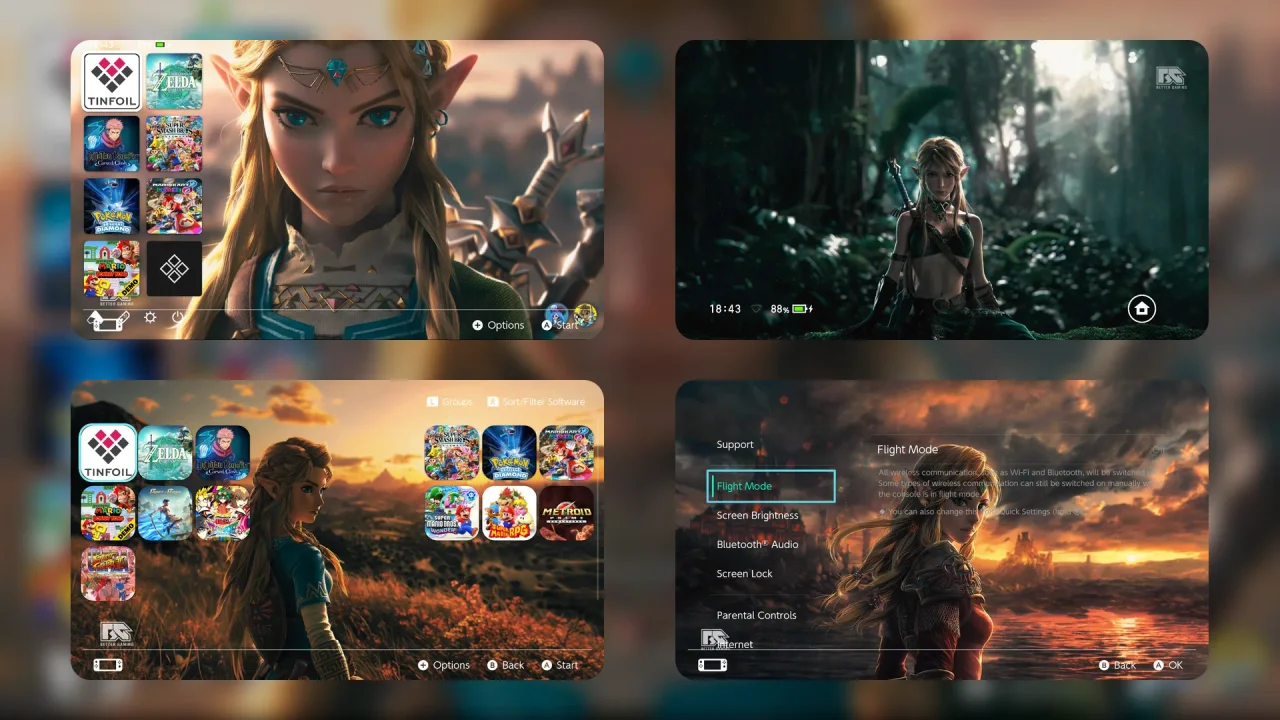 [WATERMARKED] Epic Zelda - AI Generated | Switch Packs | Themezer