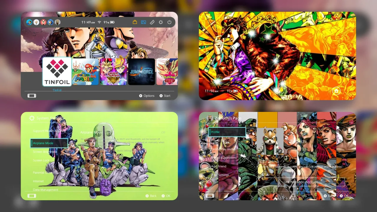 Jojo's Bizarre Adventure Pack | Switch Packs | Themezer