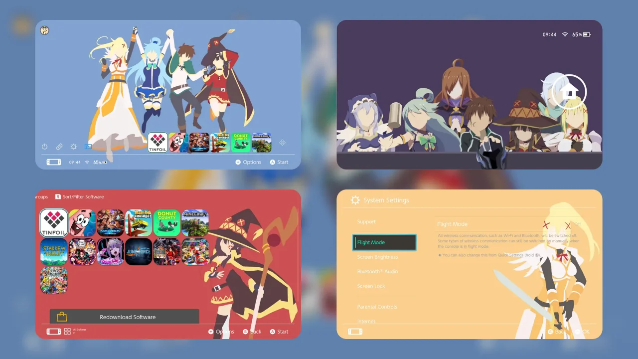 Konosuba Clean | Switch Packs | Themezer