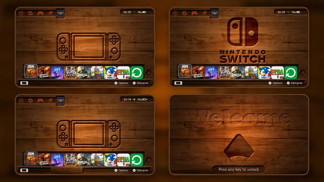 Atmosphere Nintendo Switch Wood theme | Switch Packs | Themezer