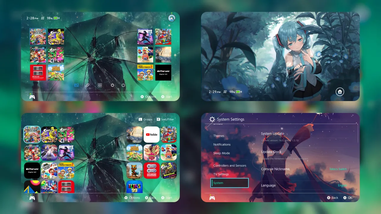 Hatsune Miku Theme Pack | Switch Packs | Themezer