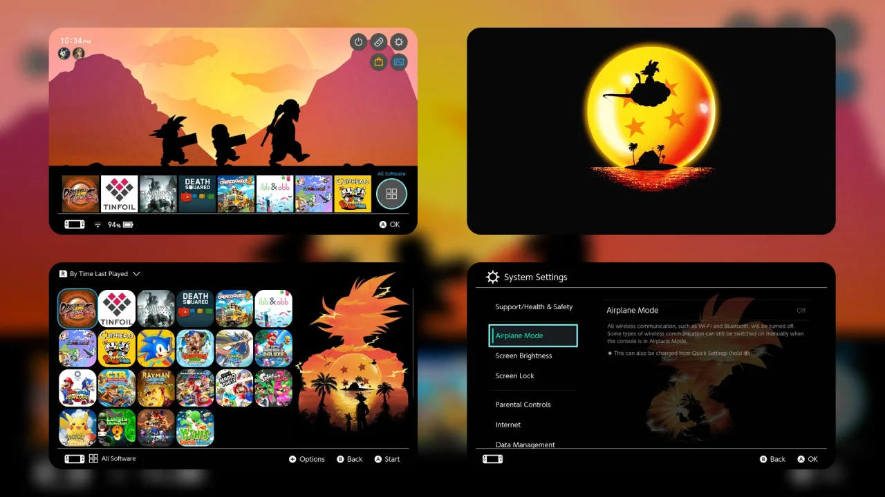 Dragon Ball Sunset | Switch Packs | Themezer