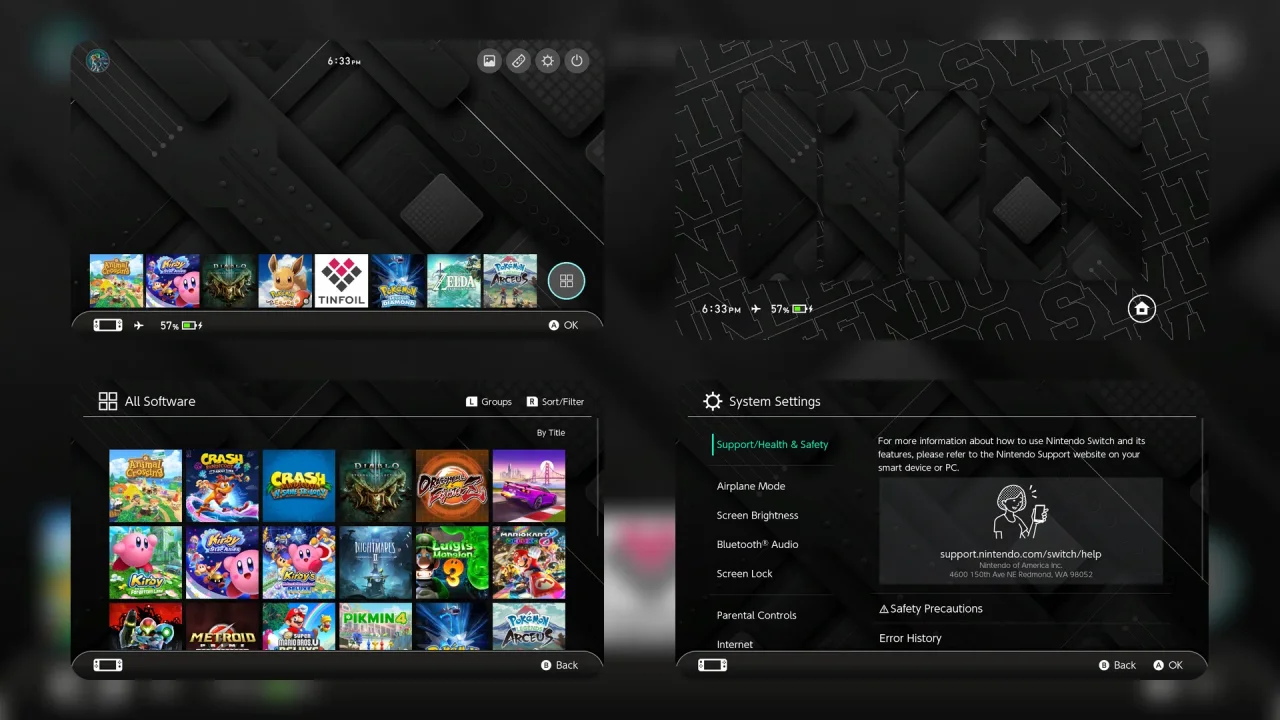 Dark Simple Theme | Switch Packs | Themezer