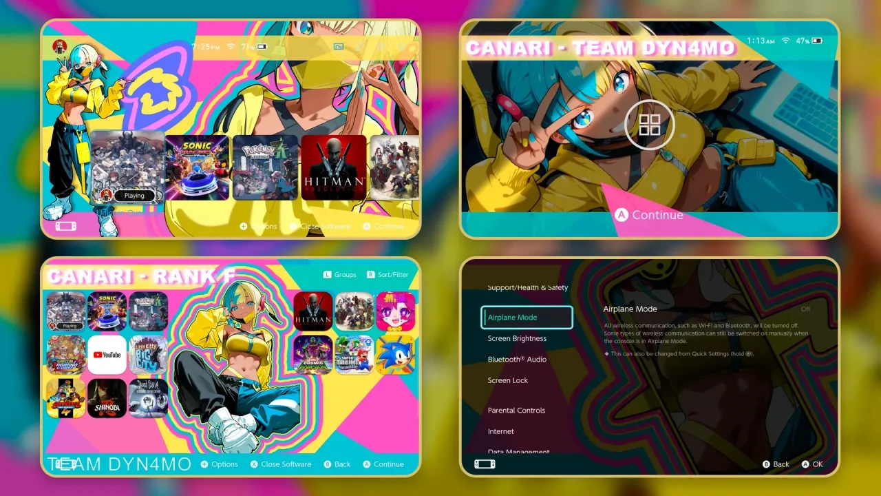 Canari – Team DYN4MO 2 | Pokémon Legends: Z-A Theme Pack | Switch Theme ...