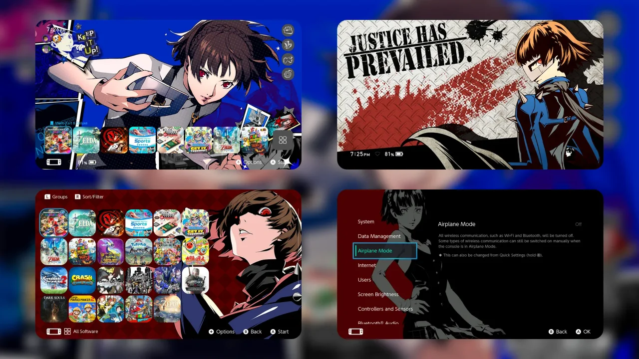 Persona 5 Royal: Makoto trophy reward theme Switch | Switch Packs | Themezer