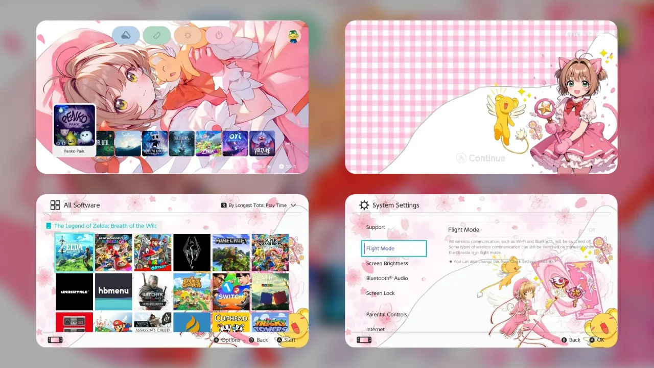 Sakura Cardcaptor Pink | Switch Packs | Themezer