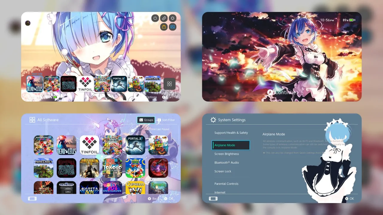 Re:Zero Rem | Switch Packs | Themezer