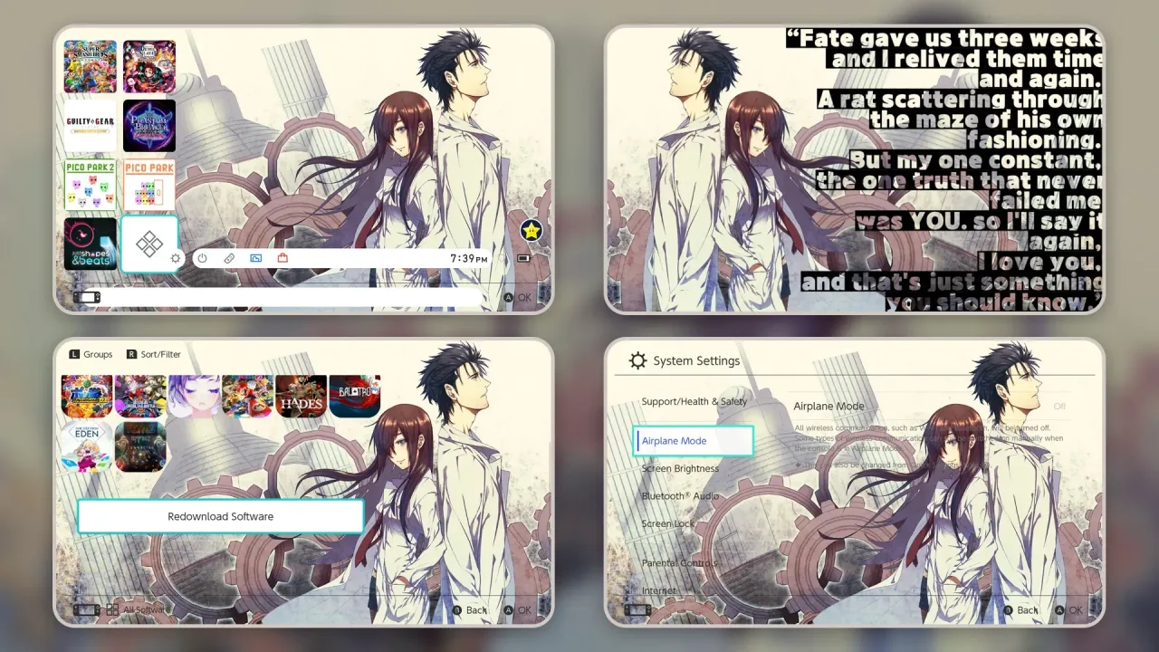 Steins;Gate -- My Constant -- Full Pack | Switch Packs | Themezer