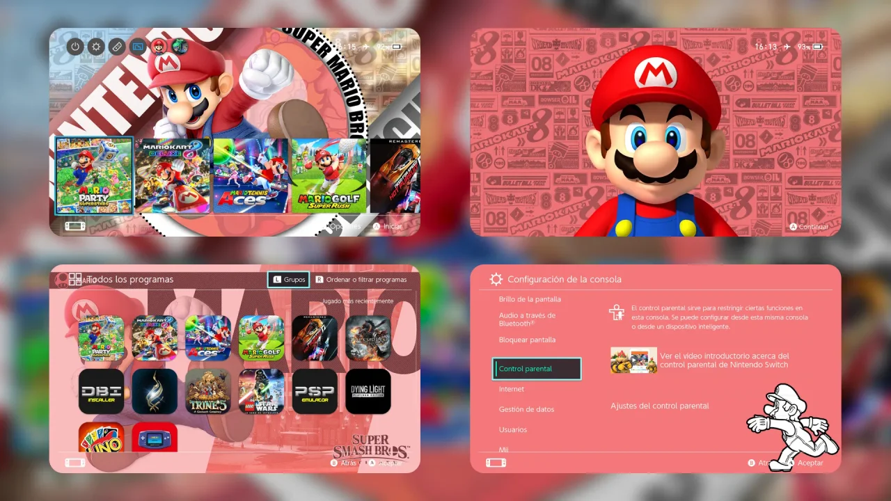 Mario pack pink randuchy v1 | Switch Packs | Themezer