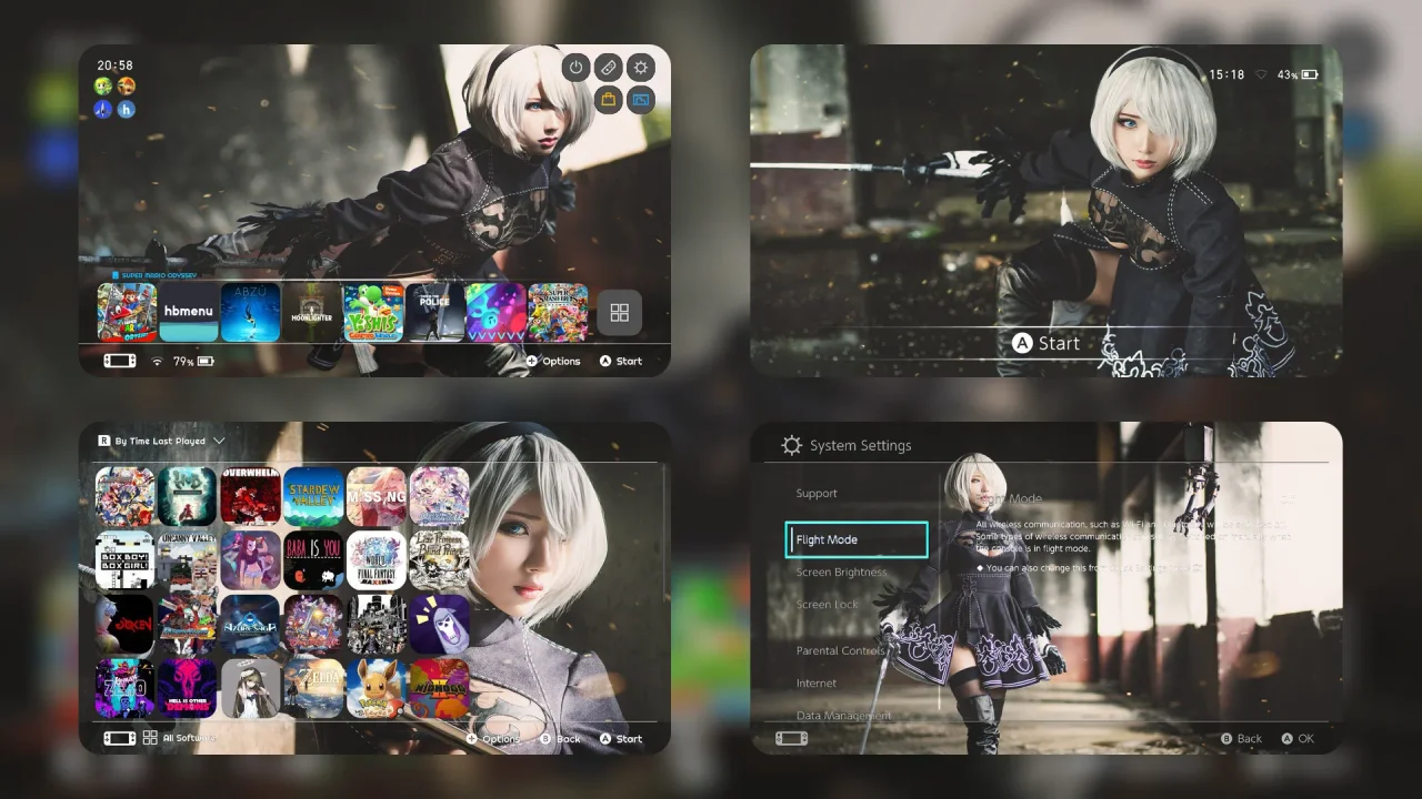 Nier Automata Theme Pack | Switch Packs | Themezer
