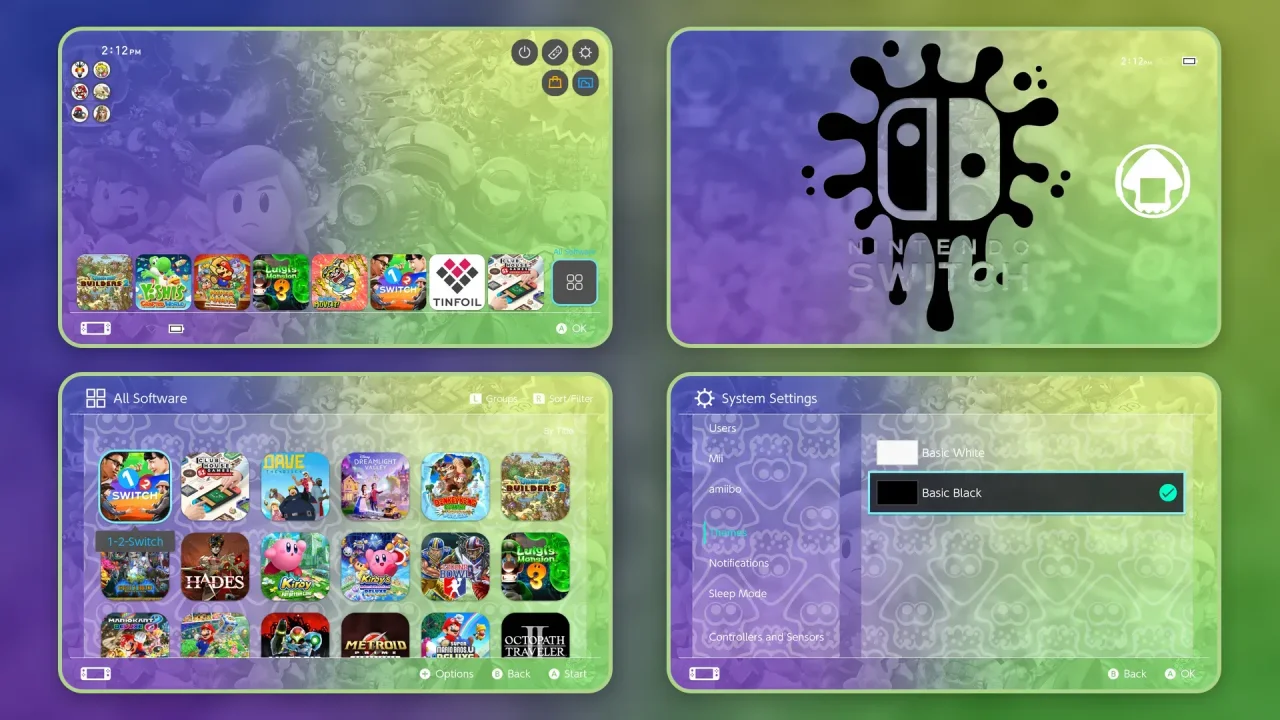 Switch Games Collage - Splatoon | Switch Packs | Themezer
