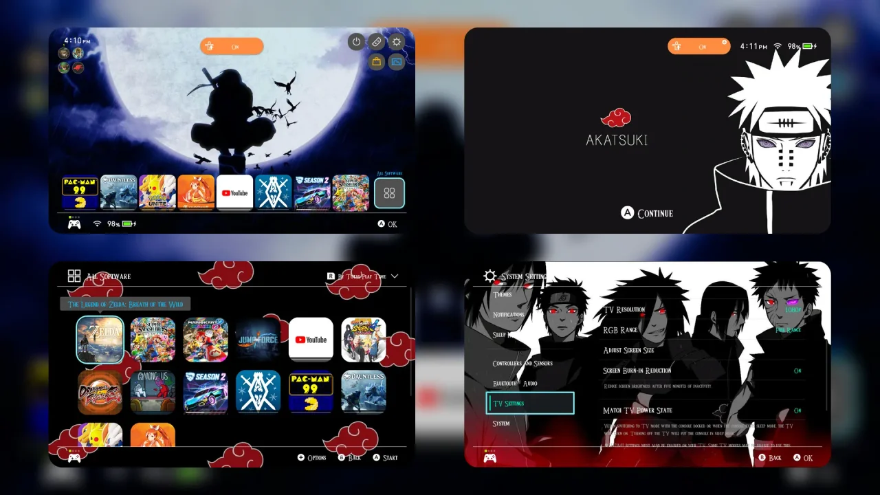 Akatsuki/Uchiha Theme | Switch Packs | Themezer