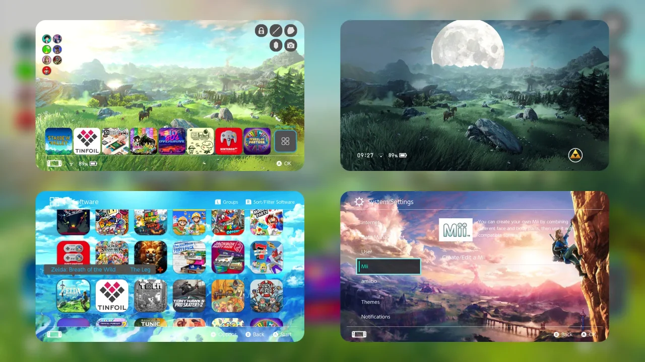 Zelda Breath Of The Wild Pack With Custom Icons | Switch Packs | Themezer