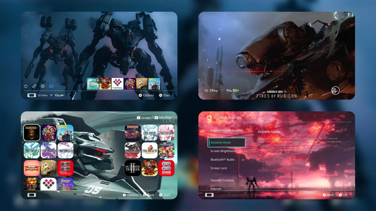 Armored Core Theme Packs | Switch Packs | Themezer