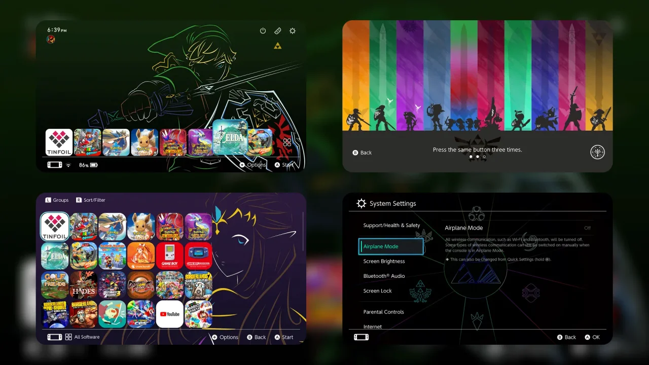 Minimalist Zelda Remastered | Switch Packs | Themezer