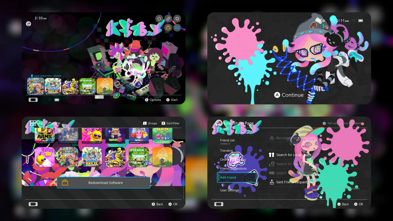 Chirpy Chips/Harmony Splatoon | Switch Packs | Themezer