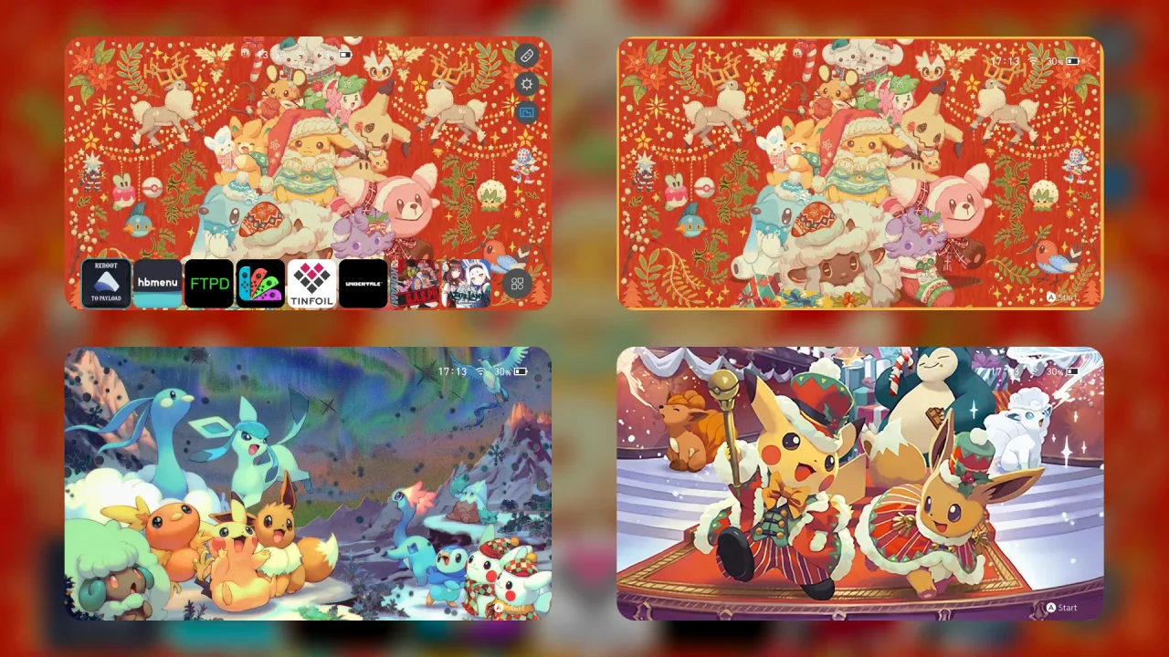 Pokemon Christmas theme | Switch Packs | Themezer