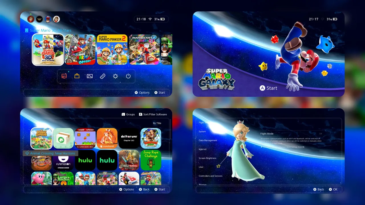 Super Mario Galaxy Theme (Online Edition) | Switch Packs | Themezer