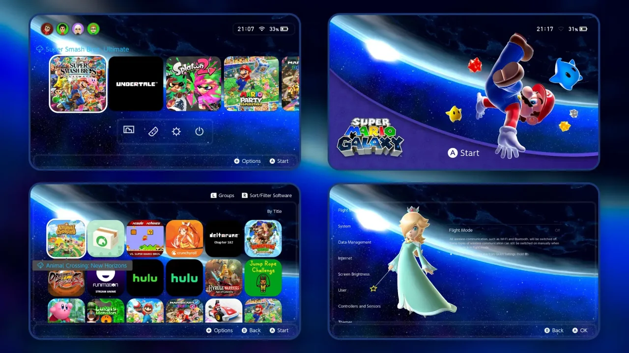Super Mario Galaxy Theme (Offline Edition) | Switch Theme Packs | Themezer