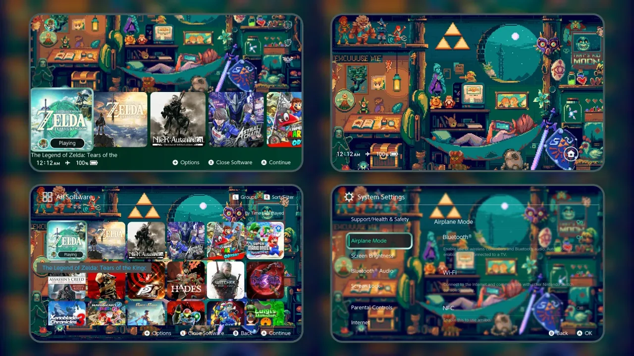 Link Chillax R16 (Animated Background) | Switch Theme Packs | Themezer