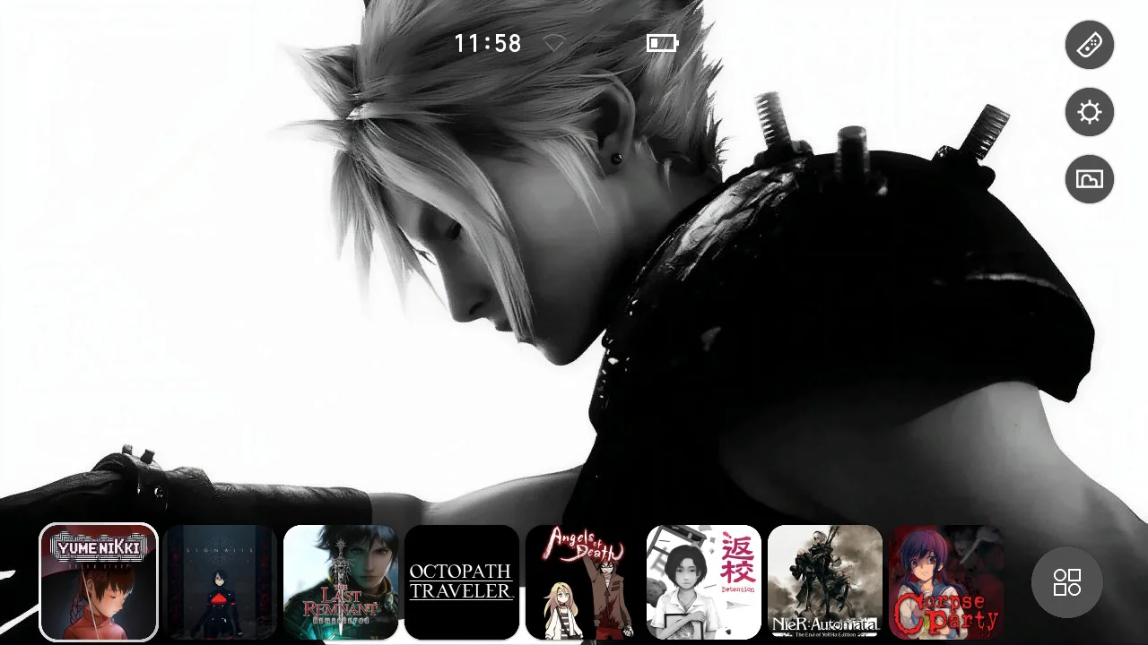 Cloud - FF7 Dark - Home | Home Menu | Switch Themes | Themezer