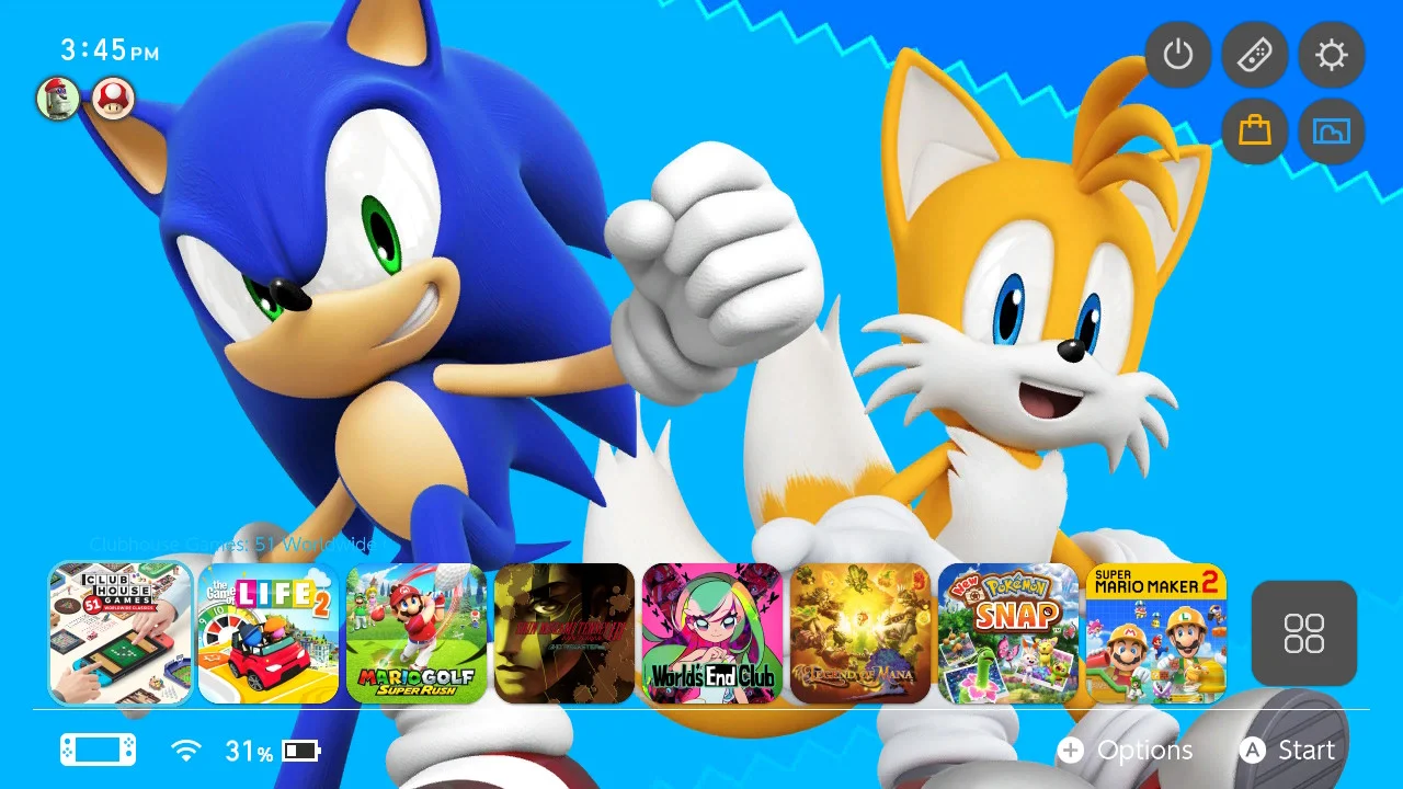 Sonic Colors Ultimate - Home | Home Menu | Switch Themes | Themezer