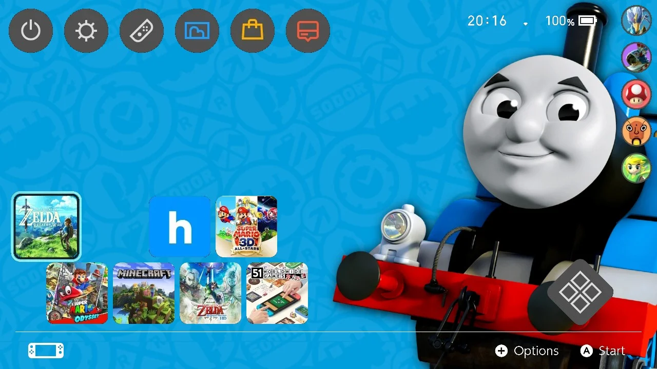 Thomas Home Screen Custom | Home Menu | Switch Themes | Themezer