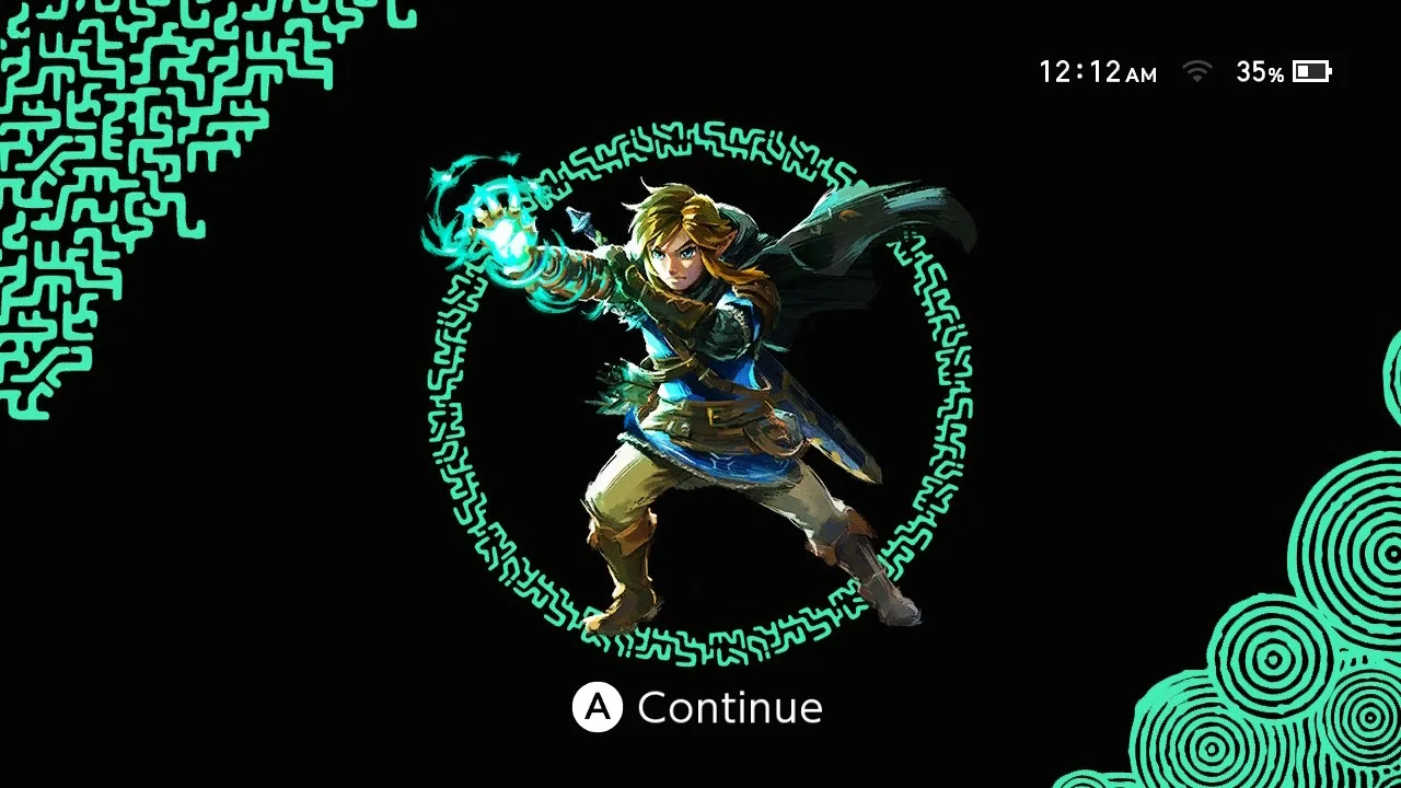 Zelda ToTK Zonai Oled Lockscreen | Lockscreen | Switch Themes | Themezer