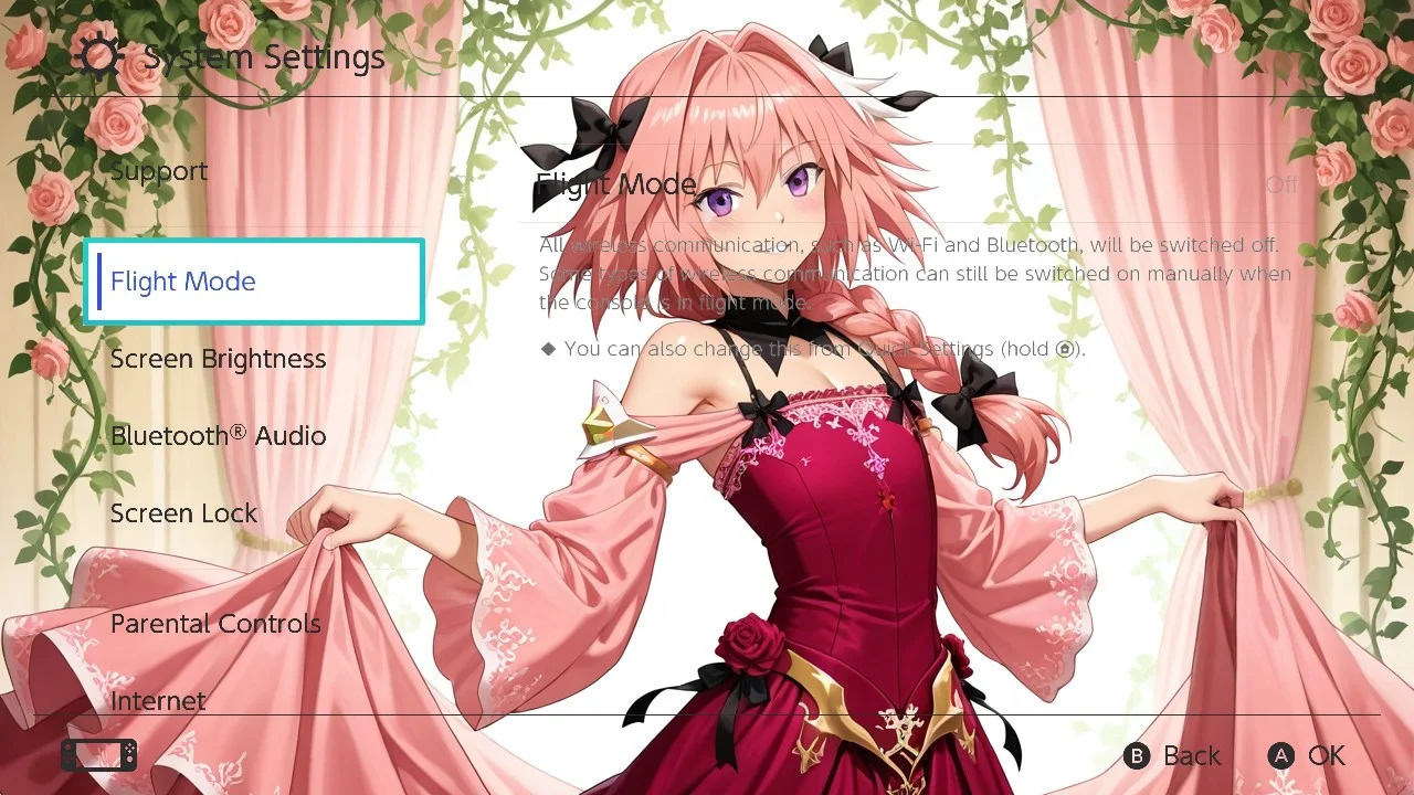 Astolfo Pink Dress Settings | Settings | Switch Themes | Themezer