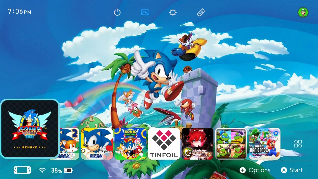 Sonic Superstars Home Menu V3 | Home Menu | Switch Themes | Themezer