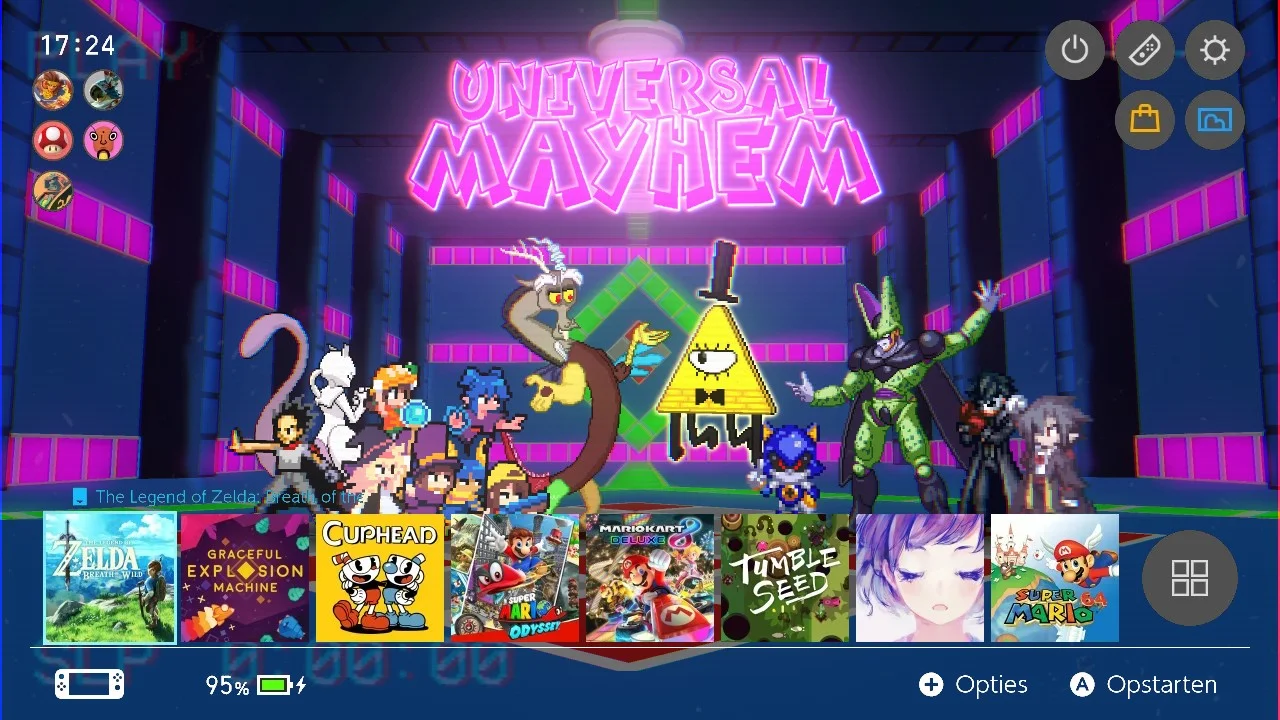 Universal Mayhem Banner (MewSuo Ver) | Home Menu | Switch Themes | Themezer