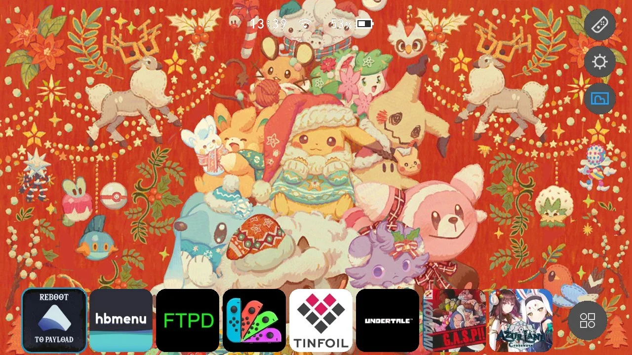 Pokemon Christmas (Home Screen) | Home Menu | Switch Themes | Themezer