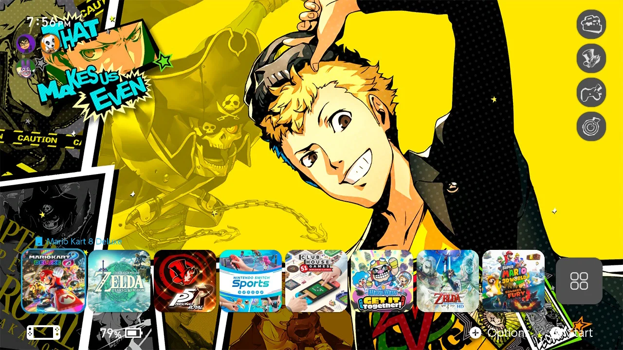 Ryuji home menu | Home Menu | Switch Themes | Themezer