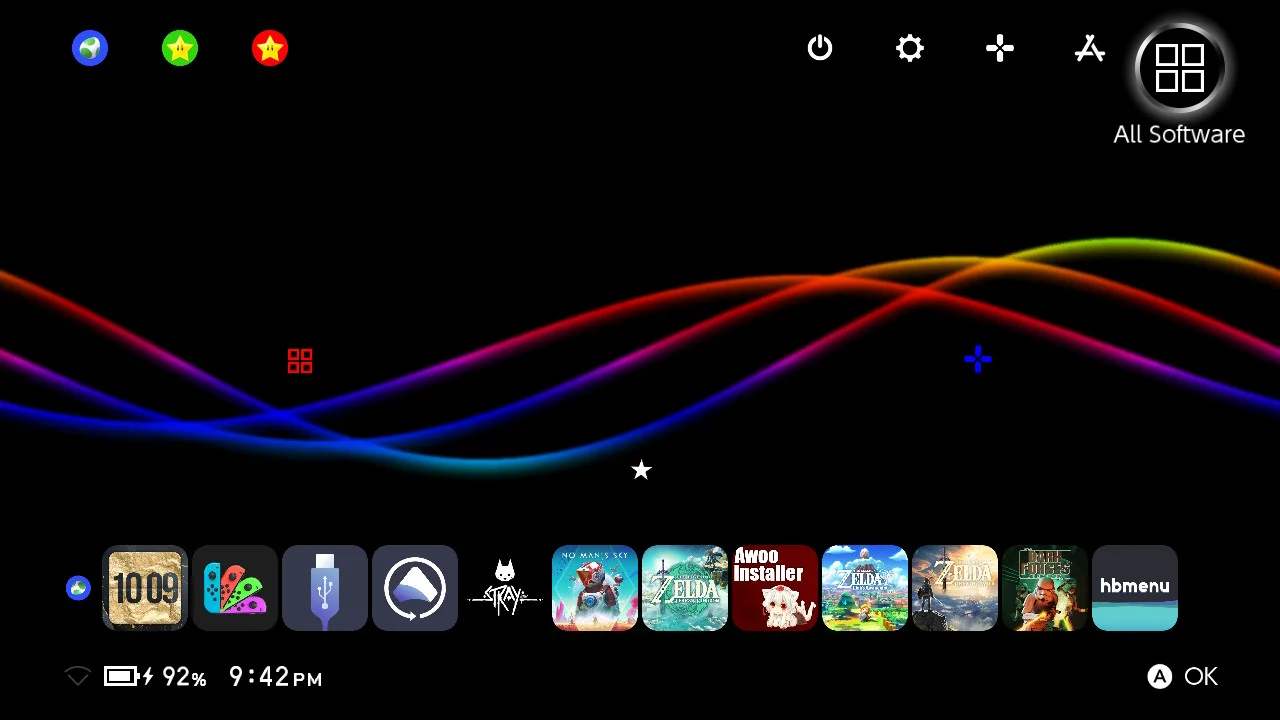 Seamless V2 - Color in the Dark | Home Menu | Switch Themes | Themezer